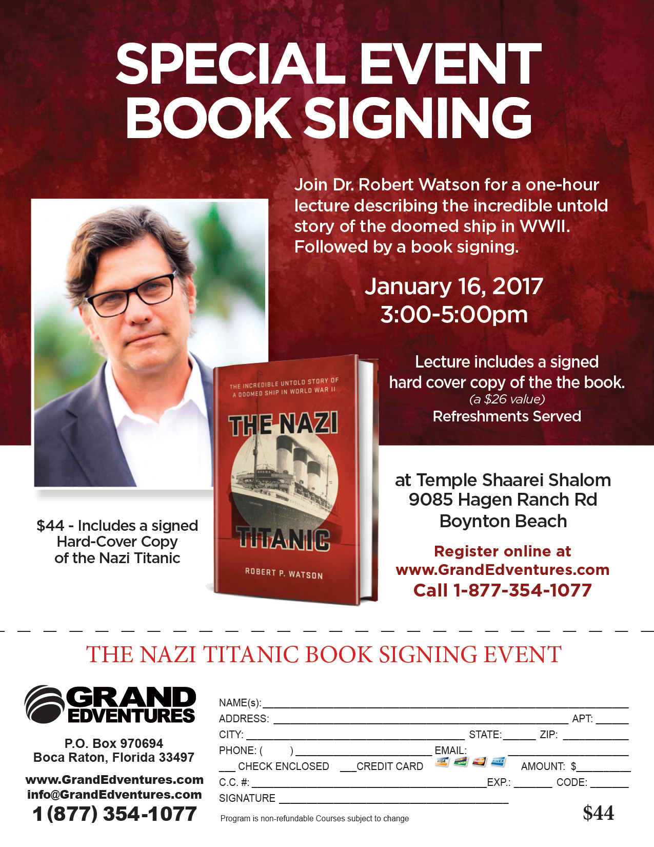 Dr. Watson Book Signing – Grand Edventures